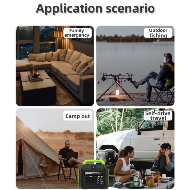 Factory Direct Sales of 110 V / 220 V / 600 W / 300 W / 1500 W/Lithium Battery Emergency Outdoor Mobile Power, Portable Power Station