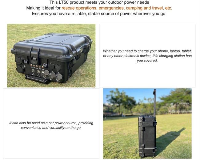 5000W Outdoor Travel, Camping, Emergency USB Charger with Large Capacity Battery Portable Power Station