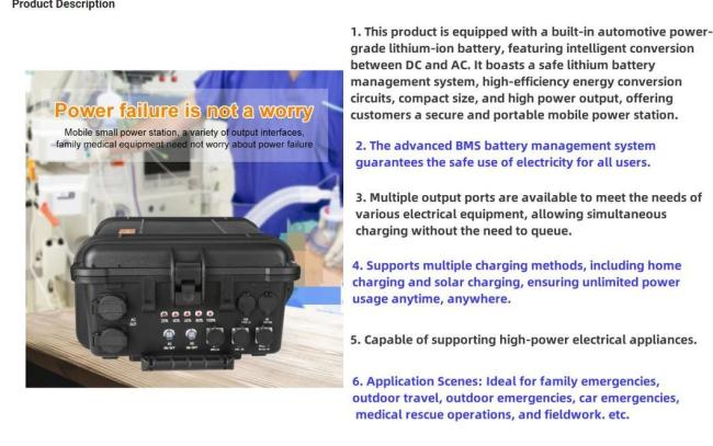 Solar Drone Powerhouse 3000W Emergency Generator Station