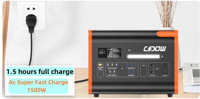 Backup Power Inverter Mobile 2400W Portable Camping Solar Power Station