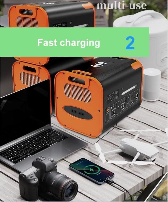 AC Output Power Station Outdoor on-Site Emergency Rescue Mobile Generator Solar Charging Portable Power Supply