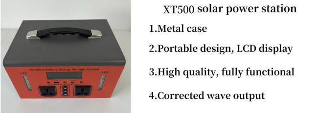Emergency Standby Mobile Power Solar Generator 500W Power Station