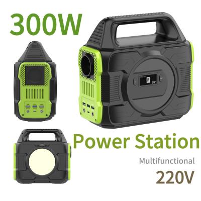 Cina 300W Emergency Energy Camping Batteria al litio Stazione di alimentazione portatile con noi presa di corrente alternata in vendita