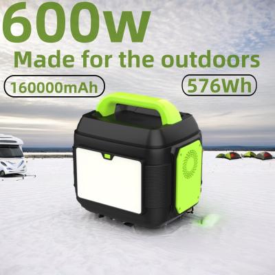 China US 320/stuk Verzoek Voorbeeld Draagbare zonne-energiegenerator van 600W 576Wh 14,4V 40Ah 160000mAh Te koop