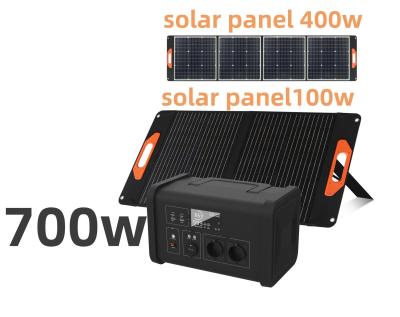 China Estação de energia portátil de 700 W AC para gerador solar de energia renovável LiFePO4 à venda