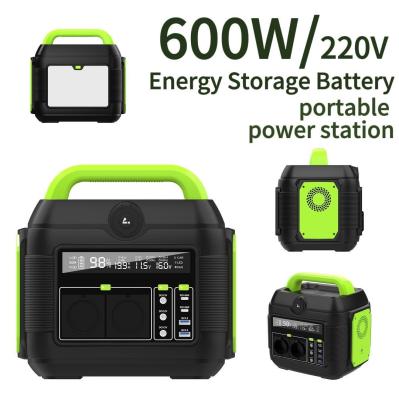 China Banco de energia portátil multifunção de 500 W com tomada de corrente alternada de 600 W opcional e consumo à venda