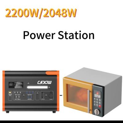 中国 携帯電源 1500W/2200W/3000W ブラックオレンジのAC出力ソケット付きUPS 販売のため