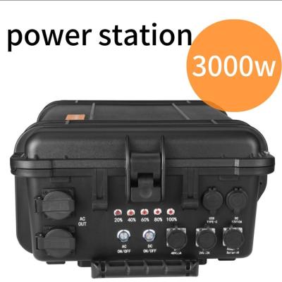 Cina Centrale solare portatile multifunzione nera da 3000 W a 3000 Wh per emergenze all'aperto in vendita