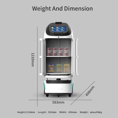 China Robótica autônoma e móvel da vacância preta da máquina de venda automática do algodão doce do robô à venda