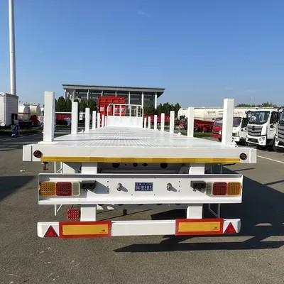 China 20/40/45FT Sattelauflieger Pritschenwagen Container-LKW mit verstellbarem Twist-Lock 12500x2500x1600 zu verkaufen