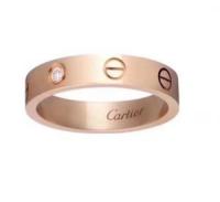 Quality Three Diamond Ring Stamped 925 Sterling Silver Rose Gold Engagement Band Jewelry for sale