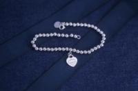Quality Unisex S925 Sterling Silver Love Bracelet Beads Heart Pendant Customized for sale