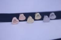 Quality Hypoallergenic Silver 925 Sterling Earrings Stud Jewellery Heart Stud Customized for sale