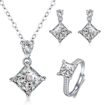 925silver 1 Carat Diamond Moissanite Pendant Necklace Women Gift