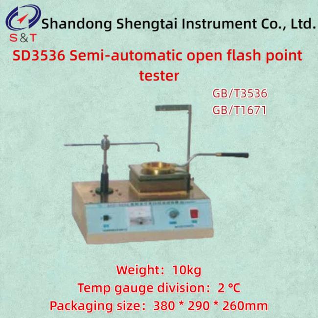 SD3536 Semi Automatic Open Flash Point Tester ASTM D92 Room Temp~400 ℃ Scale Division 2℃ 0