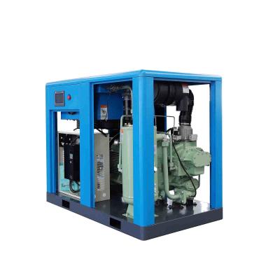 IP55 Direct Drive Two Stage Screw Air Compressor PLC Control Air / Water Cooling