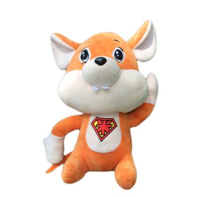 China Brinquedos enchidos do luxuoso dos desenhos animados da boneca do luxuoso do rato do zodíaco rato pequeno alaranjado à venda