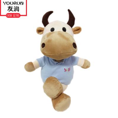 China Brinquedos pequenos do luxuoso do bicho de pelúcia da vaca dos desenhos animados da boneca do luxuoso da vaca do zodíaco à venda