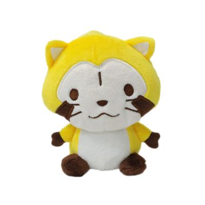 Cina zibetto giallo Cat Stuffed Animal dei giocattoli animali su ordinazione della peluche del ricamo di 25cm in vendita