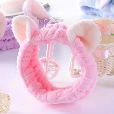 Cina Banda sveglia Toy Accessories molle dei capelli della peluche della fascia di Cat Ears Simple Makeup Plush in vendita