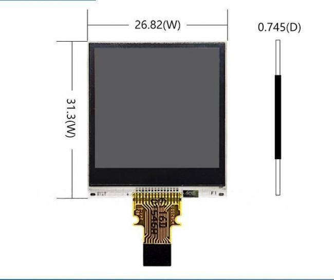 1.33-inch TFT LCD module side view
