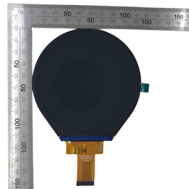 3.4 inch round TFT display back view