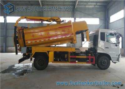 중국 흡입 하수구 청소 트럭 진공 탱크 트럭 이중 차축 DONGFENG 210hp를 진공 청소기로 청소하십시오 판매용