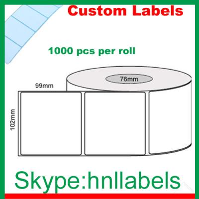 Chine Les labels thermiques 102mmX99mm/1 de transfert raffinent la constante de petit pain de lustre, 1,000Lpr, noyau de 76mm à vendre