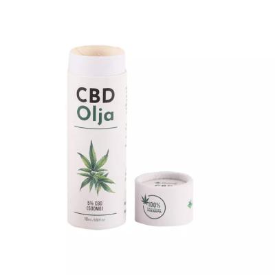 Cina Imballaggio di tubi di carta tondi di olio essenziale di CBD da 10 ml Imballaggio di tubi cilindrici cosmetici in vendita