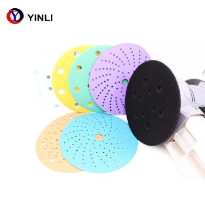 China 7 furos discos de lixamento autoadesivos do disco 150mm da fibra da resina de uma zircônia de 6 polegadas à venda