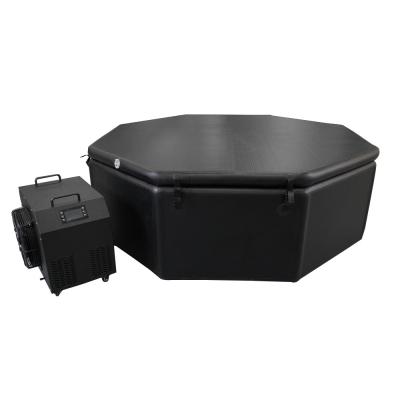 China Polygon Foldable Ice Bath Tub 3m Big Inflatable Pool For 2HP Chiller Capacity for sale