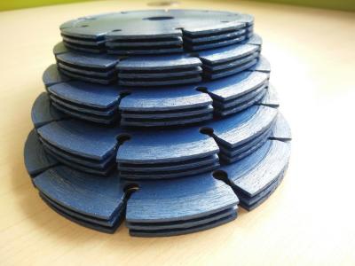 China 125mm Hot Pressed Tuck Point Diamond Blades Three Layers Type Wet Use / Dry Use for sale