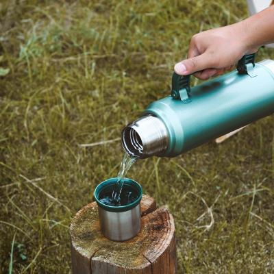 Chine Bouteille d'eau sous vide en acier inoxydable de grande capacité de style américain Thermos 1 L avec poignée à vendre