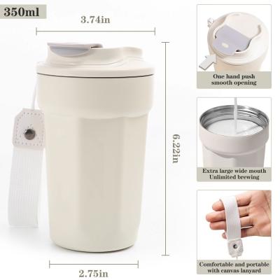 China Edelstahl Kaffeetasse für moderne Autos mit Vakuumdämmung zu verkaufen