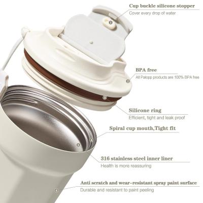China Edelstahl Kaffeetasse für moderne Autos mit Vakuumdämmung zu verkaufen