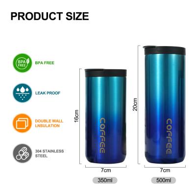 Chine Cadeaux d'affaires 550 ml en acier inoxydable isolation sous vide tasse de voyage avec couvercle étanche à vendre
