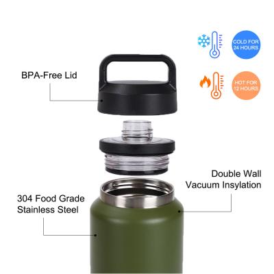 Chine Bouteille d'eau en acier inoxydable de 26 oz grande capacité 36 oz double paroi portable 18 oz flacons à vendre