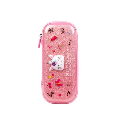 China Supercute Spacious Eva Pencil Box Custom Printed Pencil Case Unisex Cartoon Design for sale