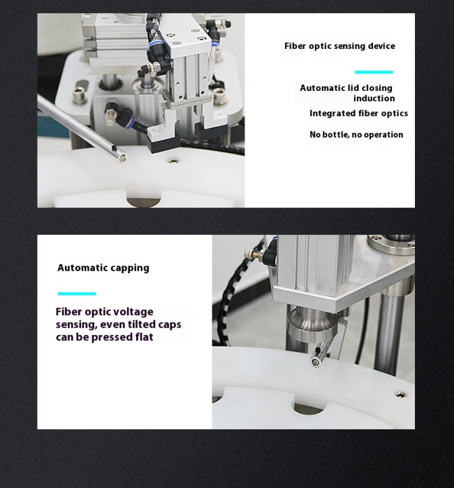 High Speed Automatic Production Line for Perfume Nozzle Tying and Plastic Bottle Cap Pressing Capping Machine