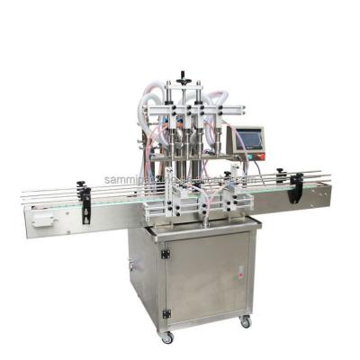 China New 4-Nozzle Inline Liquid Filling Machine Automatic Bottle Filler for Beverages Juice for Food Application Wood Packaging for sale