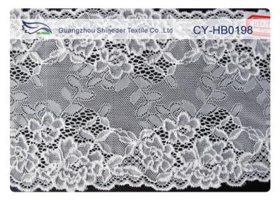 백색 신축성이 있는 면 결혼 예복 CY-HB0198를 위한 나일론 레이스 직물 손질