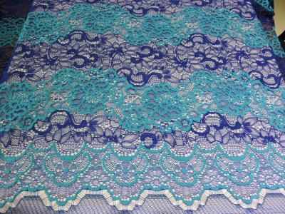 Chine Tissu en nylon de dentelle de beau coton floral par la cour avec la teinture qui respecte l'environnement à vendre