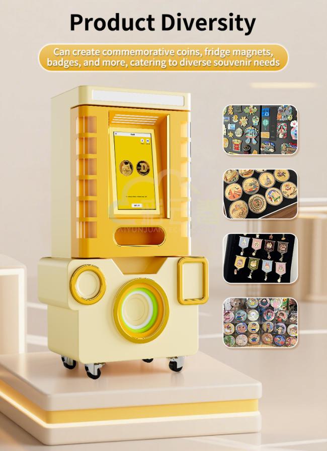 Museum DIY Commemorative Coin Vending Machine Automatic Self-Service Unmanned Badge Accepts Credit & Token Payments