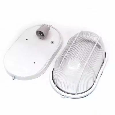 LED Outdoor Wall Mounted Caged Round Bulkhead Light Waterproof Small Wall Lamp