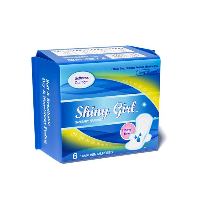 Sanitary pad product close-up view