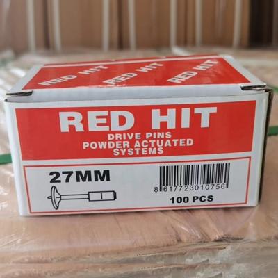 Κίνα 100 πακέτα από RED HIT μικρά στερεοθέματα οροφής στρογγυλά καρφιά για το μίνι οροφικό πιστόλι. προς πώληση