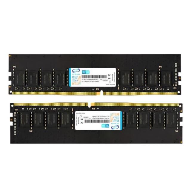 DDR5 288pin 32GB 5600MHz U-DIMM PC-44800 1.1V Non Ecc Gen 5 Memory Consumer Garde Memory Module Speed Booster Overclocking Memory Speed up to 5000MHz