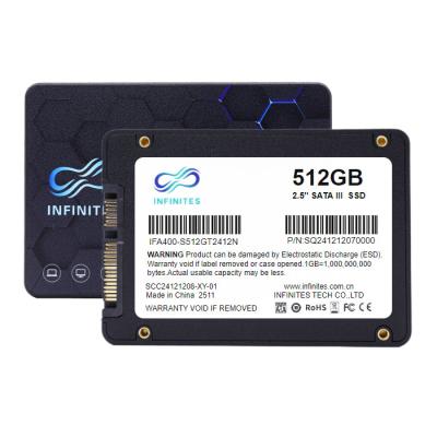중국 6Gb/S 2.5' SSD SATA III 512GB 최대 550 MB/S 속도 낮은 전력 소모 판매용