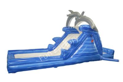 中国 イルカ水プールのプラトン ポリ塩化ビニールの防水シートが付いている巨大で膨脹可能な水スライドを跳んで下さい 販売のため