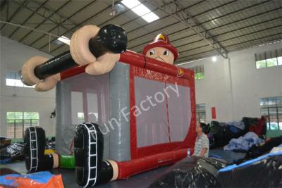 China EN14960 Titan Themed Foot Bouncy Castles And Inflatables Fireman Large for sale